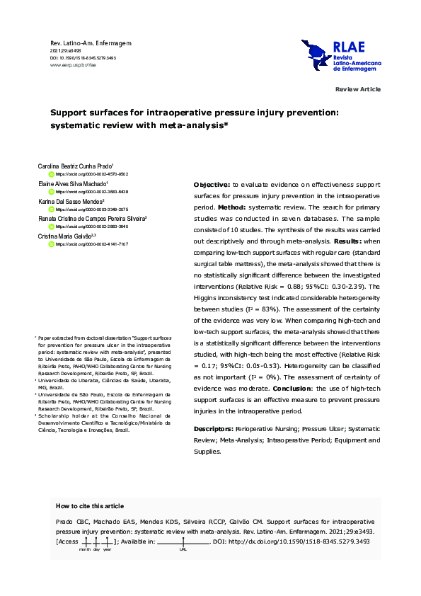 (PDF) Support surfaces for intraoperative pressure injury prevention ...