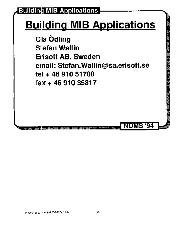 (PDF) Building MIB Applications