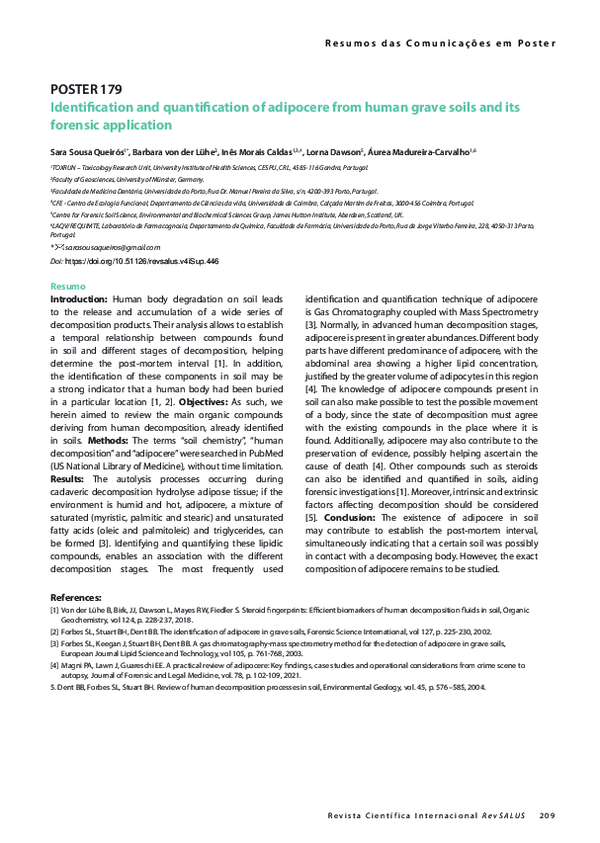 (PDF) Identification and quantification of adipocere from human grave ...