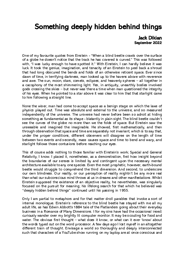 (PDF) Something deeply hidden behind things