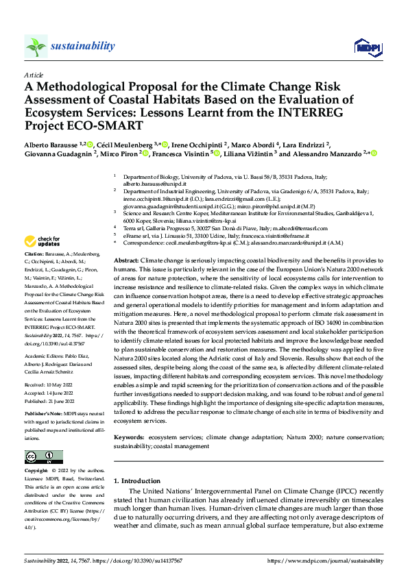 (PDF) Risk Assessment Method for Coastal Ecosystems