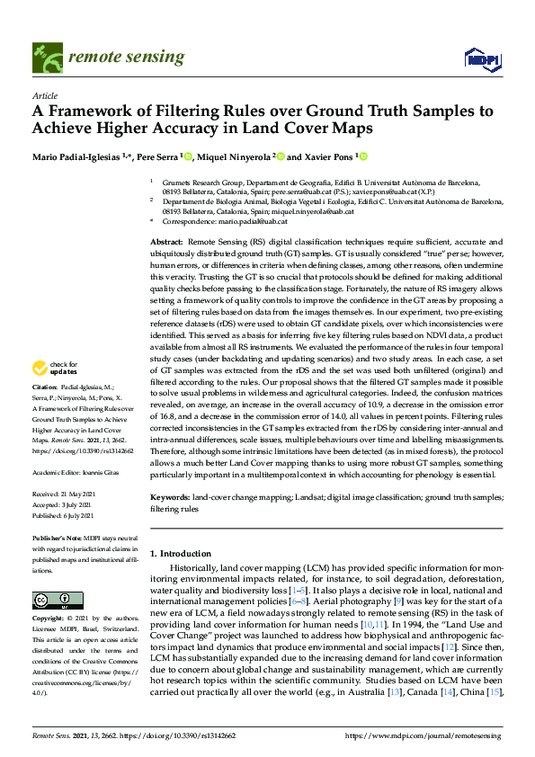 (PDF) A Framework of Filtering Rules over Ground Truth Samples to ...