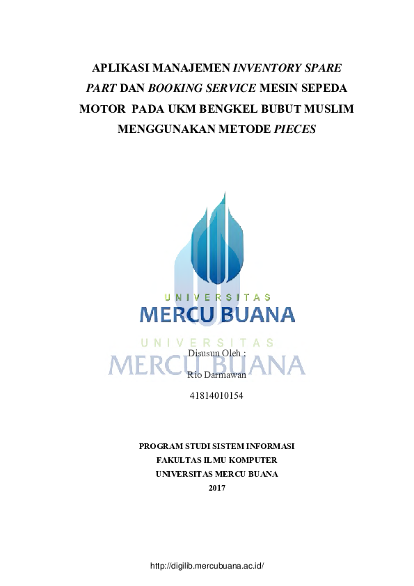 (PDF) Aplikasi Manajemen Inventory Spare Part Dan Booking Service Mesin ...