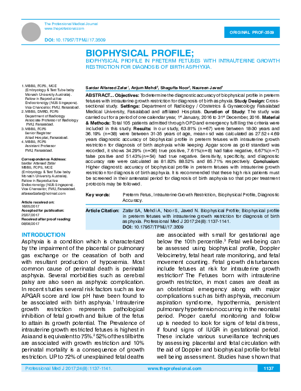 (PDF) Biophysical Profile