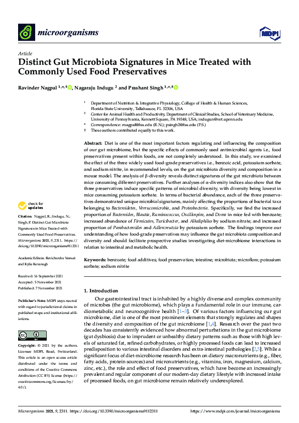 (PDF) Distinct Gut Microbiota Signatures in Mice Treated with Commonly ...