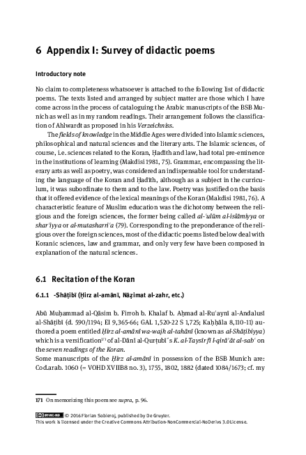 (PDF) 6. Appendix I: Survey of didactic poems