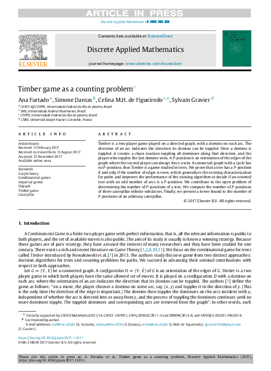 (PDF) Timber game as a counting problem