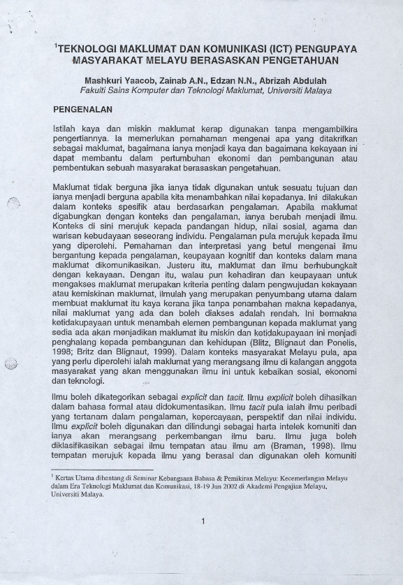 (PDF) Teknologi maklumat dan komunikasi (ICT) pengupaya masyarakat ...