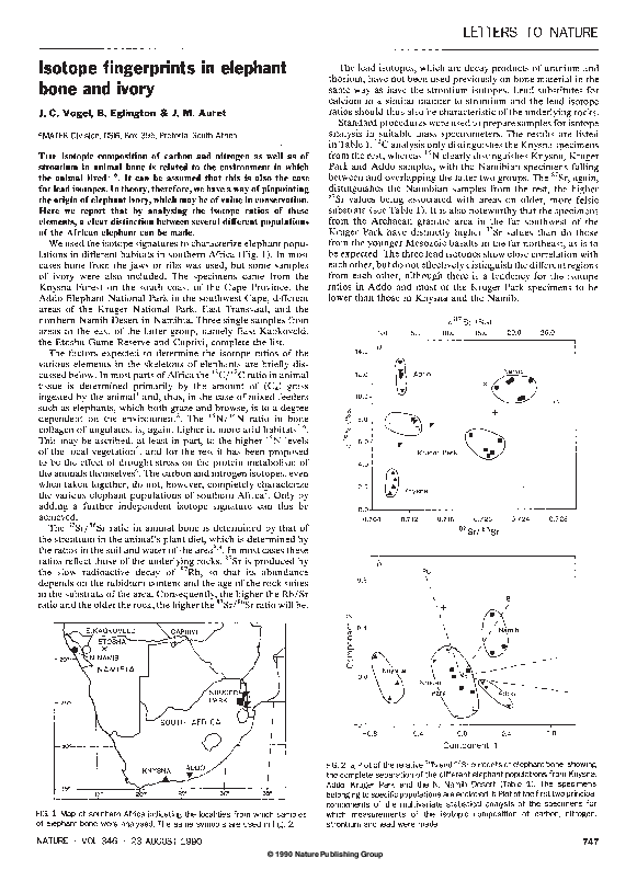 (PDF) Isotope fingerprints in elephant bone and ivory