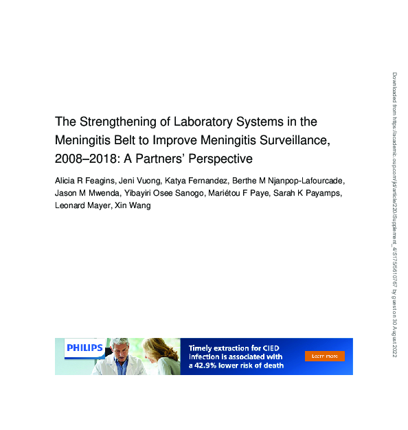 (PDF) The Strengthening of Laboratory Systems in the Meningitis Belt to ...