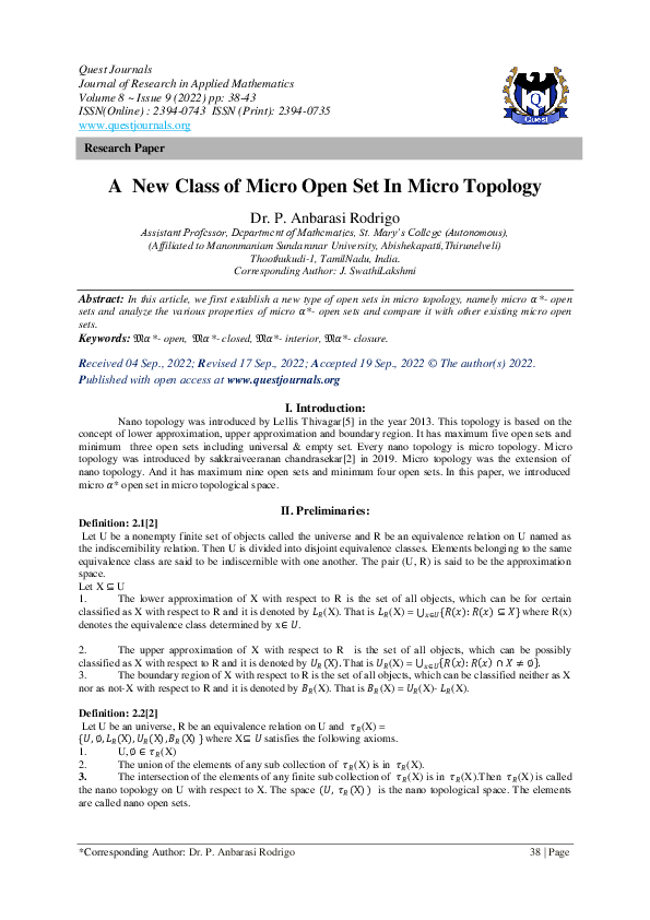 (PDF) A New Class of Micro Open Set In Micro Topology