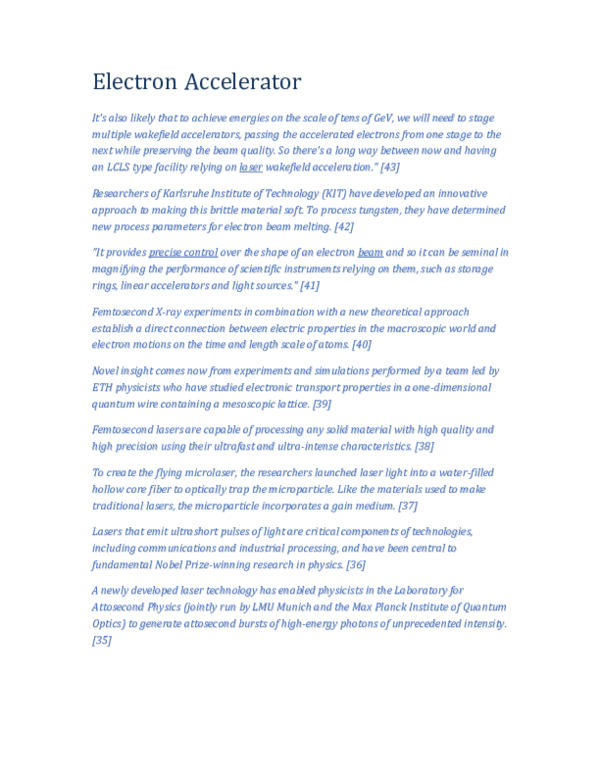 (PDF) Electron Accelerator
