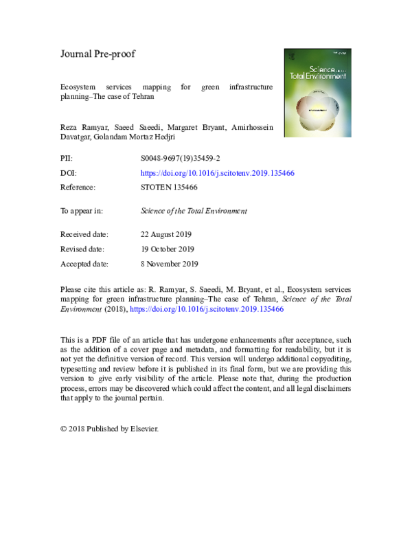 (PDF) Ecosystem services mapping for green infrastructure planning–The ...