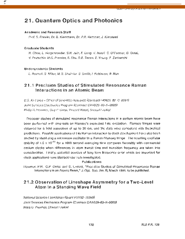 (PDF) Quantum Optics and Photonics