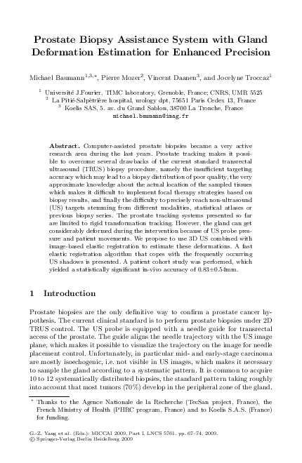 (PDF) Prostate Biopsy Assistance System with Gland Deformation ...