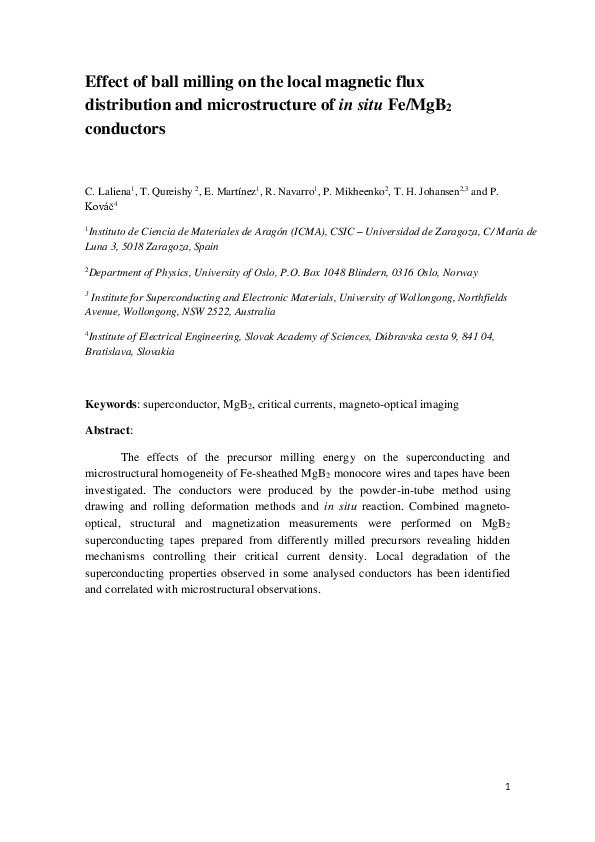 (PDF) Effect of ball milling on the local magnetic flux distribution and microstructure of in ...