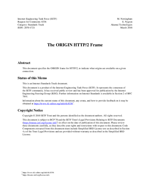 (PDF) The ORIGIN HTTP/2 Frame
