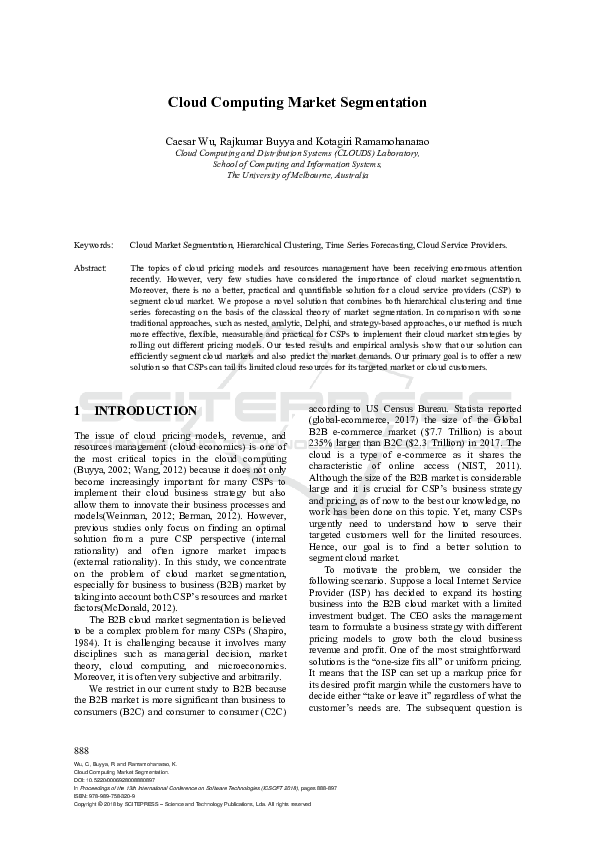 Pdf Cloud Computing Market Segmentation