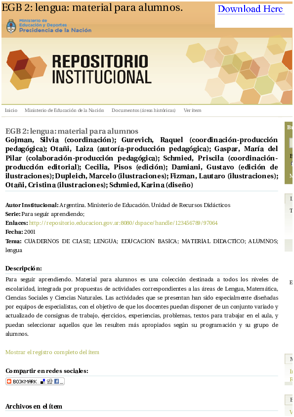 (PDF) EGB 2: lengua: material para alumnos