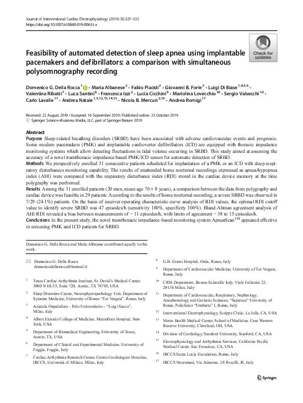 Pdf Feasibility Of Automated Detection Of Sleep Apnea Using Implantable Pacemakers And