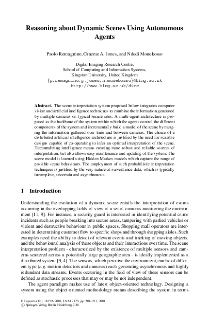 (PDF) Reasoning about Dynamic Scenes Using Autonomous Agents