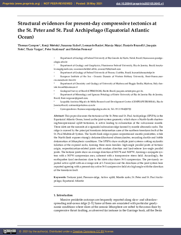 (PDF) Structural Evidences for Present-day Compressive Tectonics at the ...