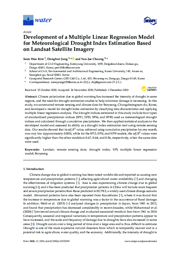 Pdf Development Of Multiple Linear Regression Models For Predicting