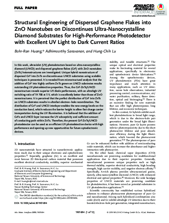 (PDF) Structural Engineering of Dispersed Graphene Flakes into ZnO ...