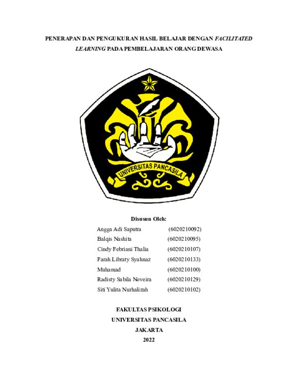 (PDF) PENERAPAN DAN PENGUKURAN HASIL BELAJAR DENGAN FACILITATED LEARNING PADA PEMBELAJARAN ORANG ...