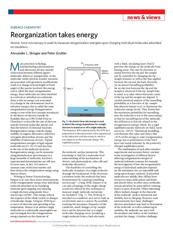 (PDF) Reorganization takes energy