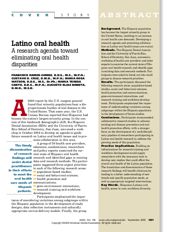 (PDF) Latino oral health
