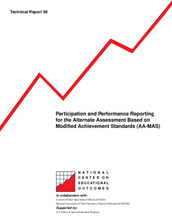 (PDF) Participation and Performance Reporting for the Alternate ...