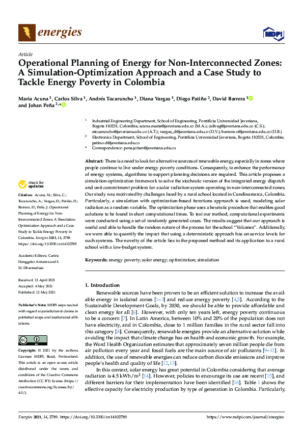 (PDF) Operational Planning of Energy for Non-Interconnected Zones: A ...