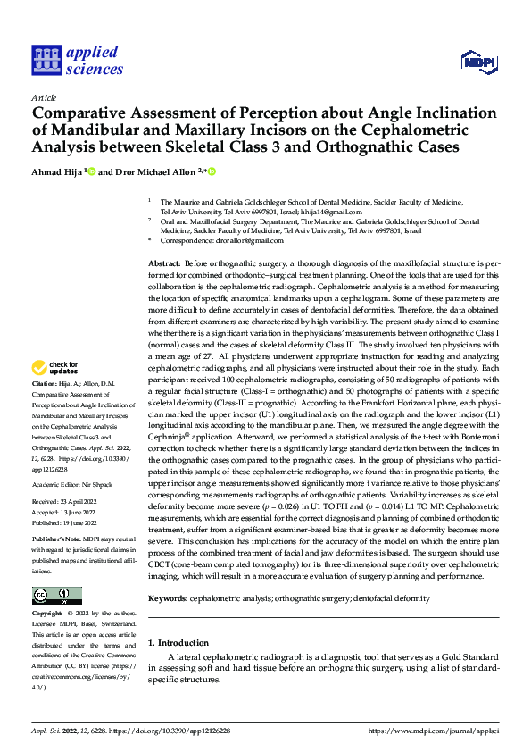 (PDF) Comparative Assessment of Perception about Angle Inclination of ...