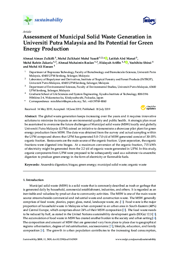 (PDF) Assessment of municipal solid waste generation and recyclable ...