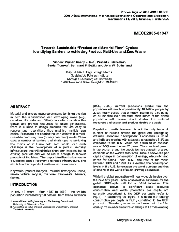(PDF) Towards Sustainable “Product and Material Flow” Cycles ...