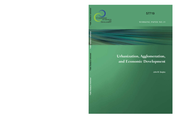 (PDF) Urbanization, Agglomeration, and Economic Development