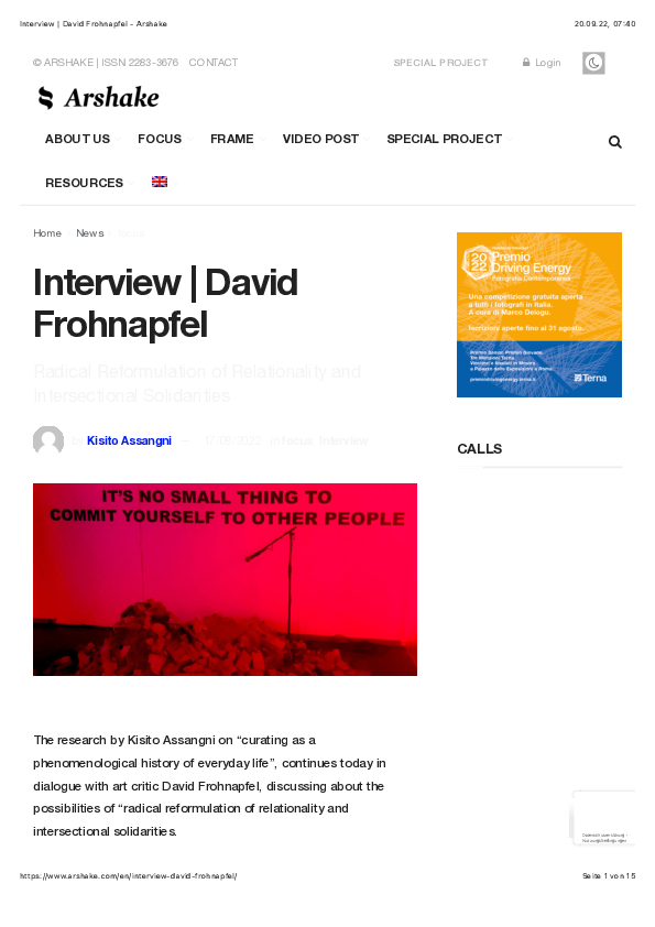 (PDF) Interview for Arshake (Kisito Assangni)