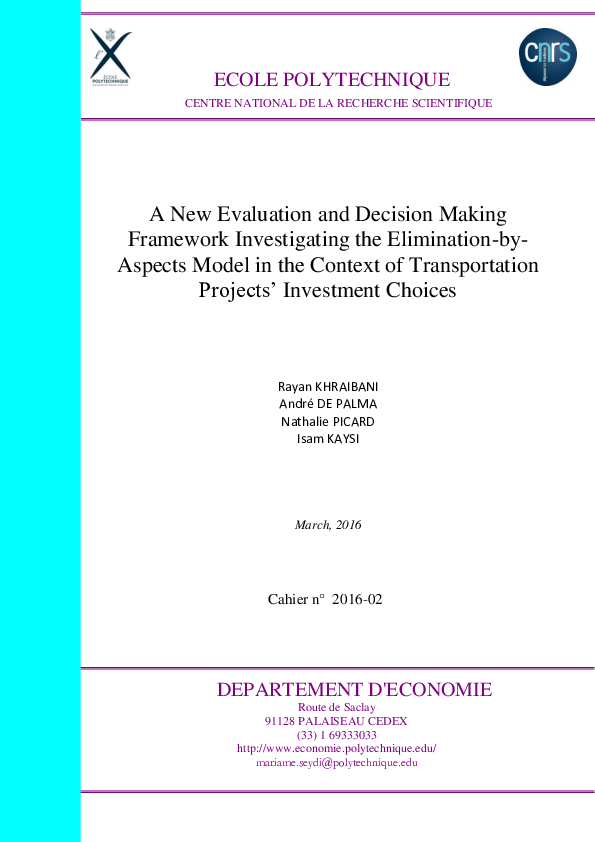 (PDF) A new evaluation and decision making framework investigating the ...