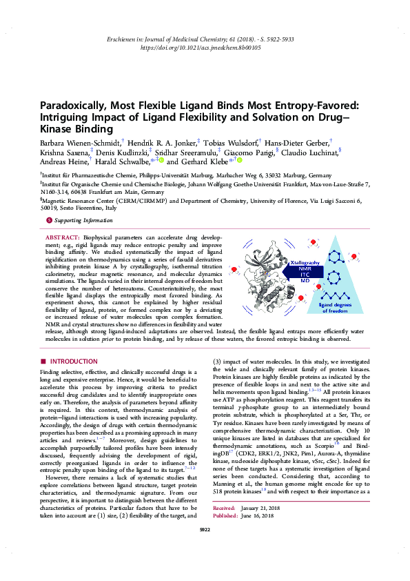 (PDF) Paradoxically, Most Flexible Ligand Binds Most Entropy-Favored ...