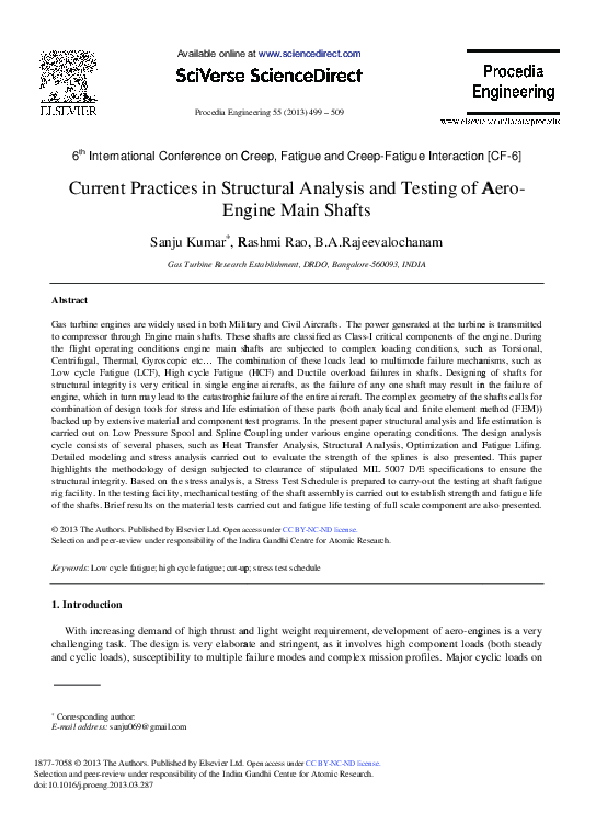 Pdf Current Practices In Structural Analysis And Testing Of Aero