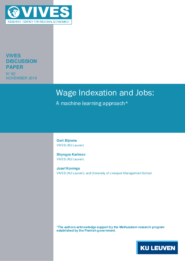(PDF) Wage Indexation and Jobs: A machine learning approach