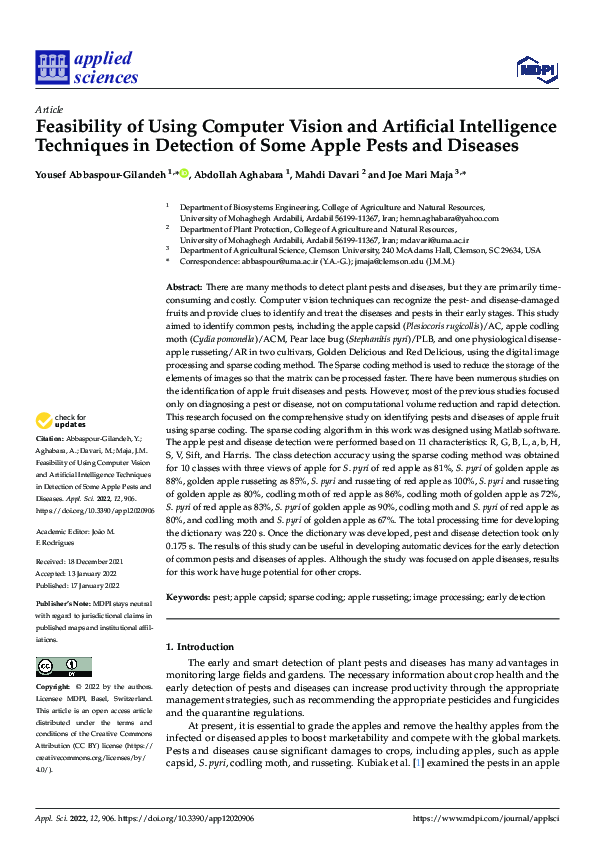 (PDF) Feasibility of Using Computer Vision and Artificial Intelligence Techniques in Detection ...