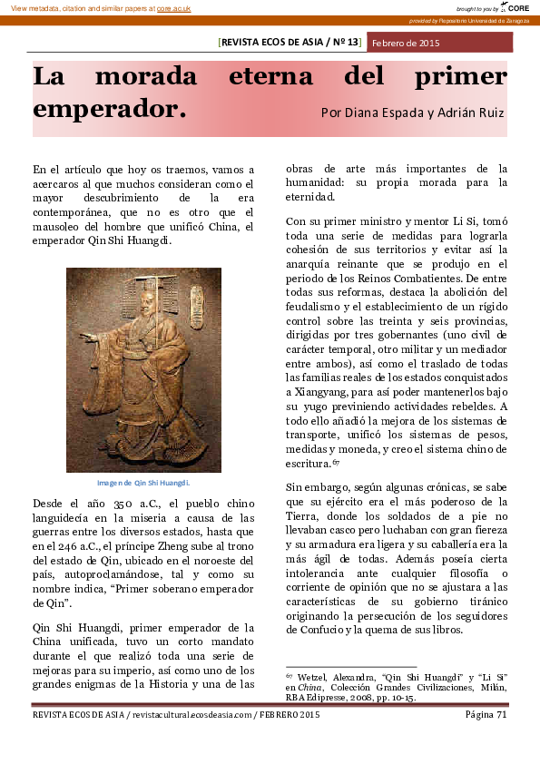 (PDF) La morada eterna del primer emperador