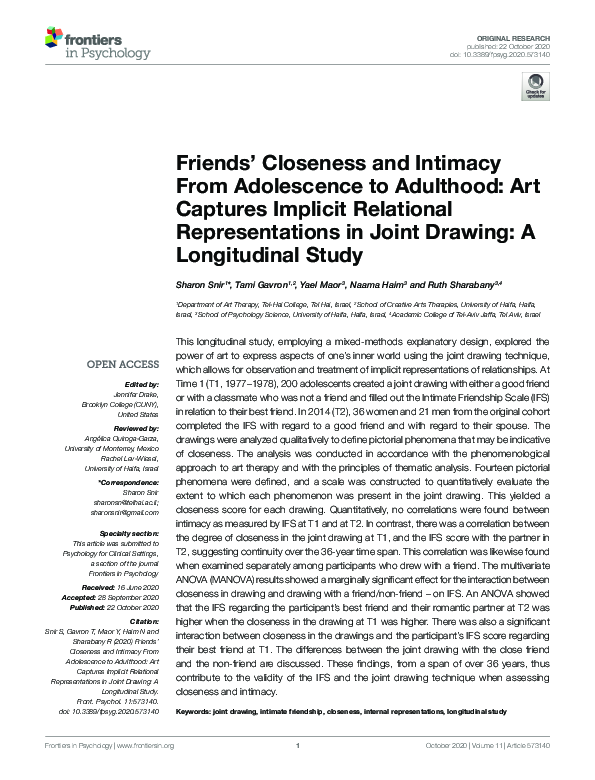 (PDF) Friends’ Closeness and Intimacy From Adolescence to Adulthood ...
