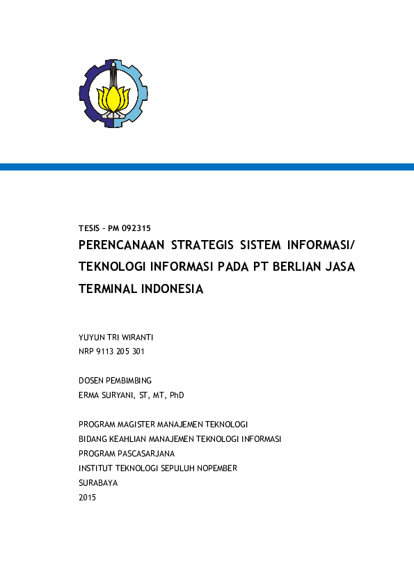 (PDF) Perencanaan Strategis Sistem Informasi/Teknologi Informasi Pada ...