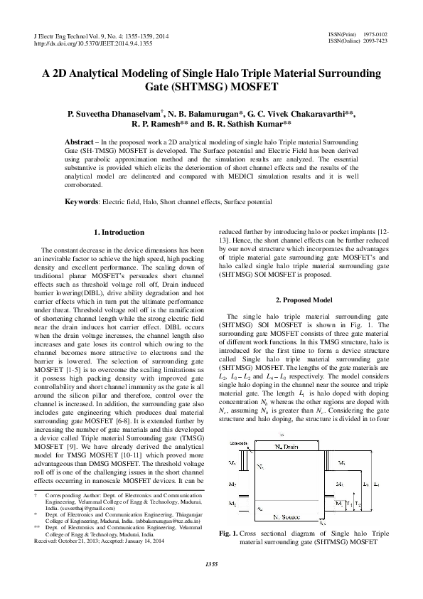 A 2D Analytical Modeling of Single Halo Triple Material Surrounding Gate (SHTMSG) MOSFET