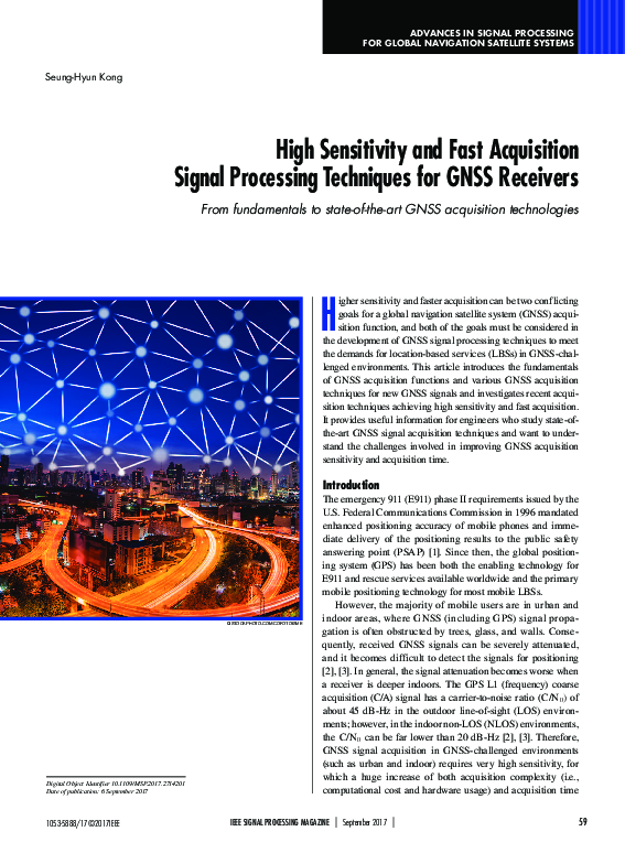 (PDF) High Sensitivity and Fast Acquisition Signal Processing ...