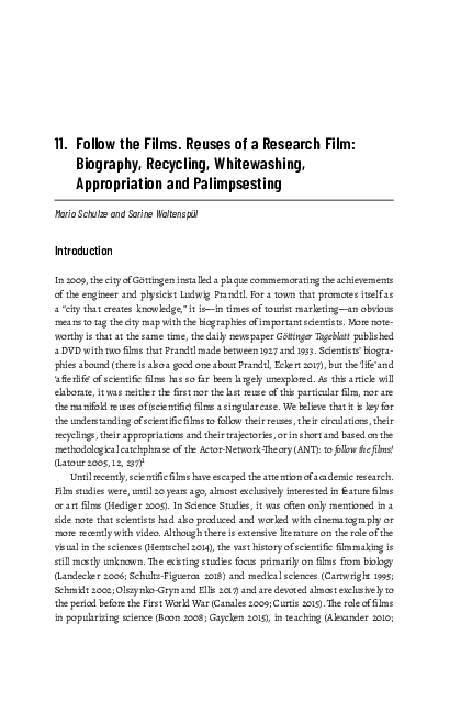 (PDF) 1. Follow the Films. Reuses of a Research Film: Biography ...