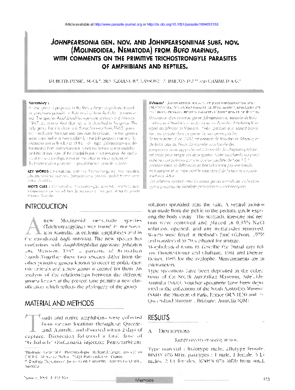 (PDF) Johnpearsonia gen. nov. and johnpearsoniinae subf. nov ...